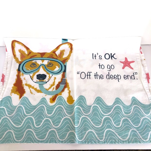 Rightside Design Studio | Kitchen | Nwt Corgi Nautidog Tea Towel ...